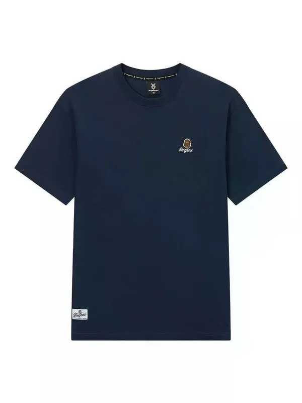 FINGERCROXX Embroidered-logo T-shirt - Blue
