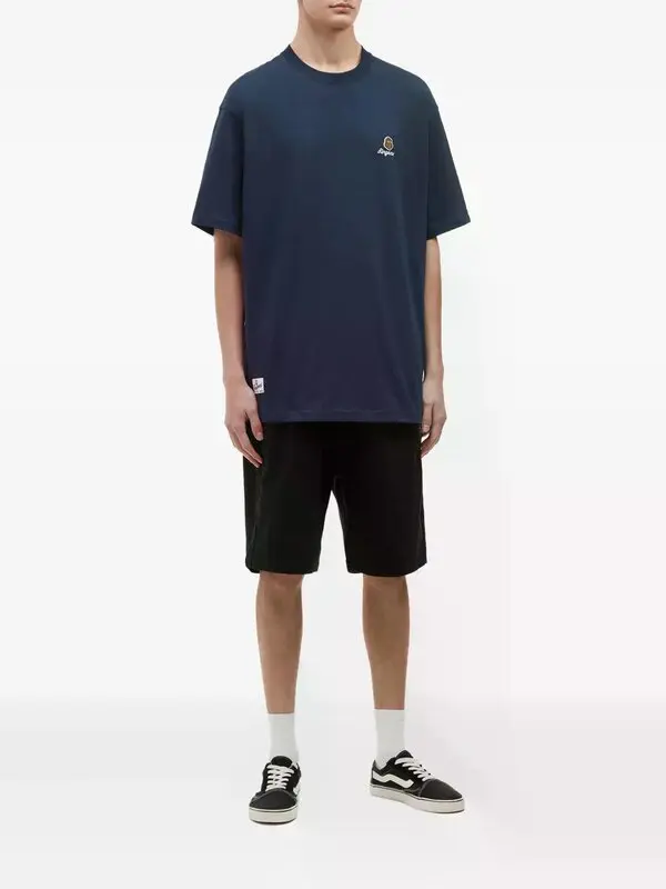 FINGERCROXX Embroidered-logo T-shirt - Blue