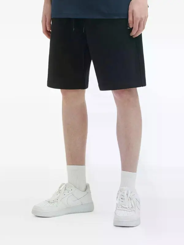 FINGERCROXX Logo-embroidered Drawstring Shorts - Black