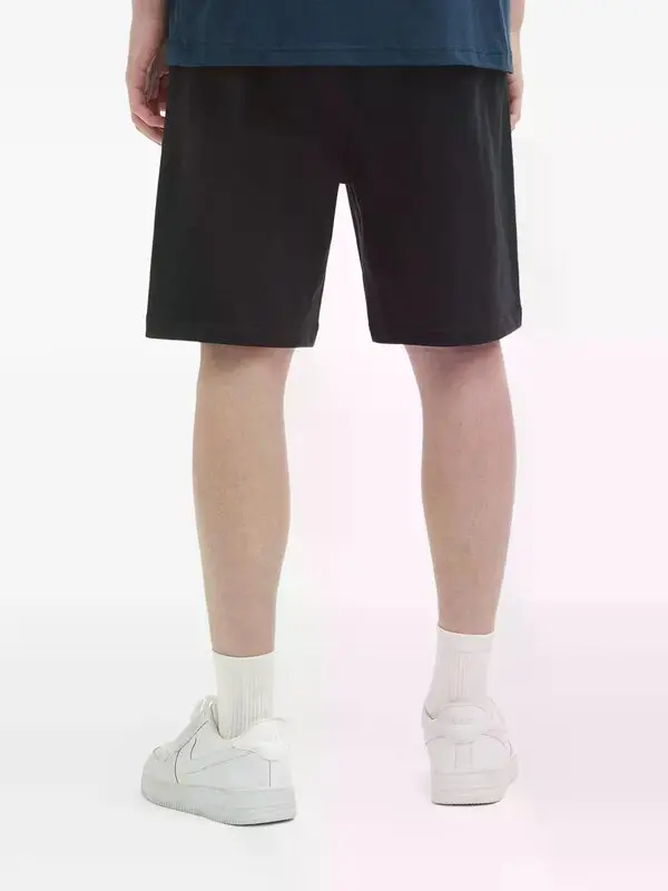 FINGERCROXX Logo-embroidered Drawstring Shorts - Black