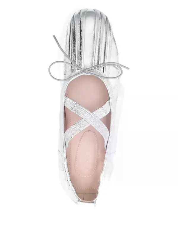 Simone Rocha Cross-strap Bow Ballet Flats