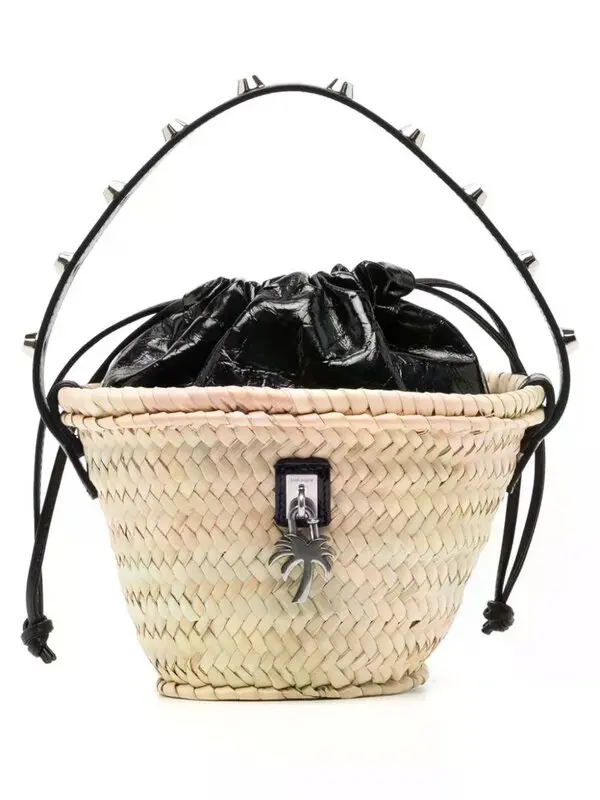 Palm Angels Palm-appliqué Basket Bag - Neutrals