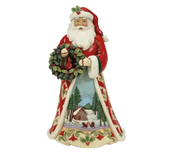 JIM SHORE Heartwood Creek Christmas At The Lodg E Santa 10.04in - One-color