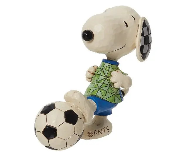 JIM SHORE Peanuts Mini Snoopy Soccer Figurin E