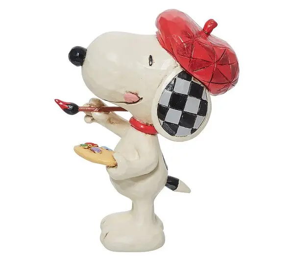 JIM SHORE Peanuts Mini Snoopy Artist Figurin E