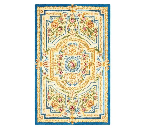 SAFAVIEH Savonnerie Palais Fleur Hand Tufted Wool 8' X 1 0' Rug - One-color