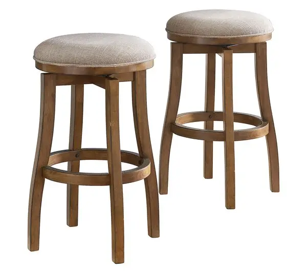 ALATERRE FURNITURE Ellie Set Of 2 Counter Heigh T Padded Stools - One-color