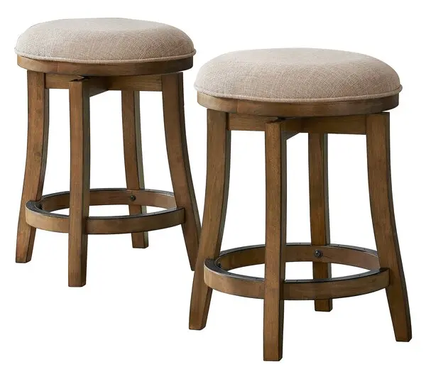 ALATERRE FURNITURE Ellie Set Of 2 Counter Heigh T Swivel Stools - One-color