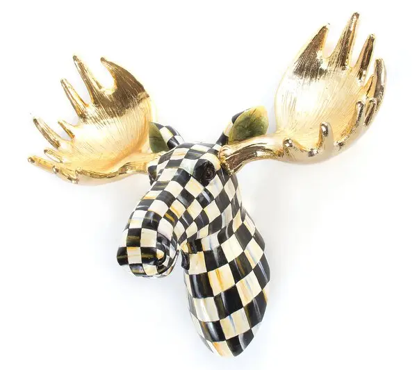 MACKENZIE-CHILDS Courtly Check Small Moose - One-color