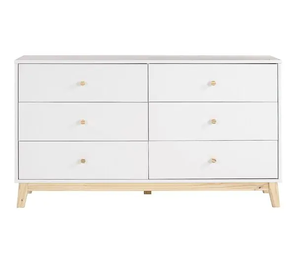 ALATERRE FURNITURE Mod 60' Wood 6-drawer Double Dresser - One-color