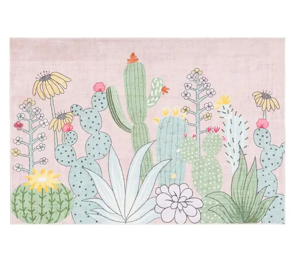 SAFAVIEH Cactus Bloom 4' X 6' Kitchen Mat - One-color