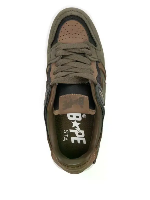 A BATHING APE Star-patch Lace-up Trainer