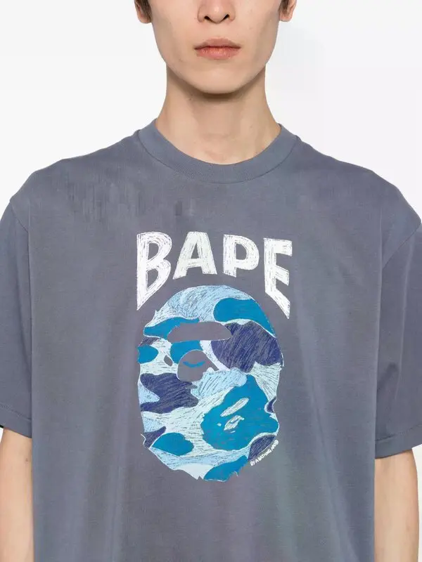 A BATHING APE Graphic-print Cotton T-shirt