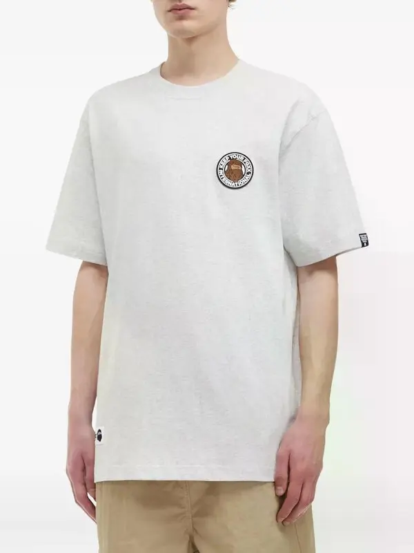 FINGERCROXX Embroidered-logo T-shirt - Grey