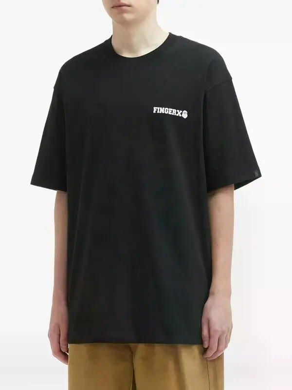 FINGERCROXX Graphic-print Cotton T-shirt - Black