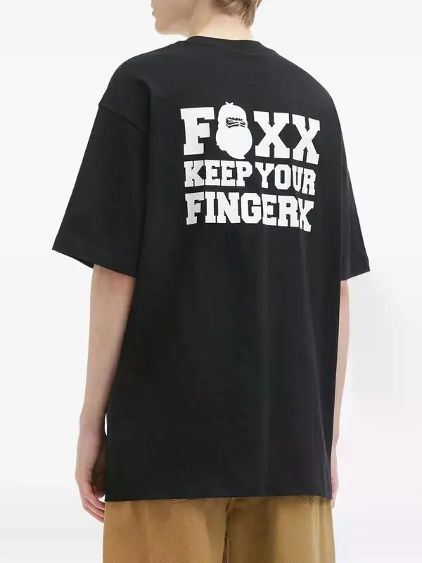 FINGERCROXX Graphic-print Cotton T-shirt - Black