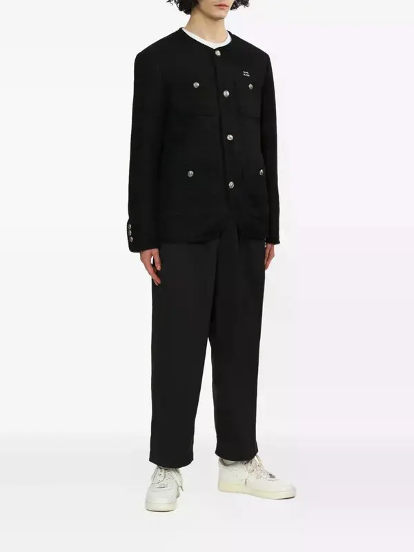 A BATHING APE Back-detail Buttoned Shirt Jacket - Bkx Black