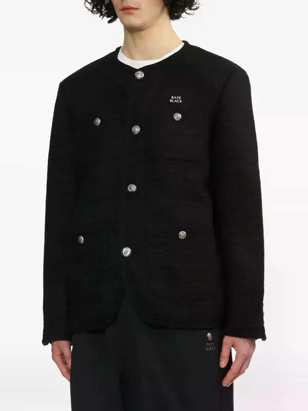 A BATHING APE Back-detail Buttoned Shirt Jacket - Bkx Black