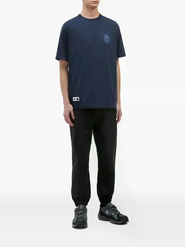 FINGERCROXX Embroidered-detail T-shirt - Blue