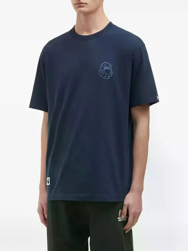FINGERCROXX Embroidered-detail T-shirt - Blue