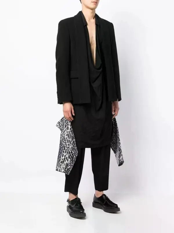 Comme Des Garçons Asymmetric-hem Wool Blazer