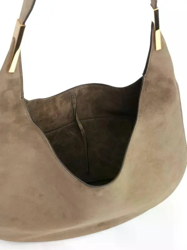 Savette Suede Crescent Shoulder Bag - Neutrals