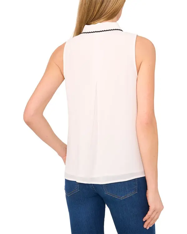 CECE DUPRAZ Sleeveless Button-down Top