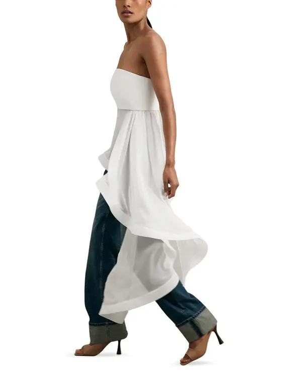 REISS Rhianna Drape Corset Top
