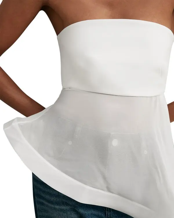 REISS Rhianna Drape Corset Top
