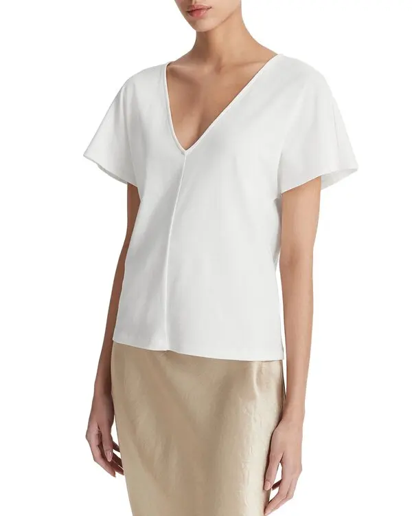 Vince V Neck Flutter Sleeve Tee