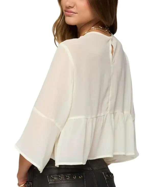 EDIKTED Missey Ruffled Chiffon Top