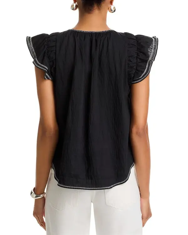 Rails Sable Flutter Sleeve Top