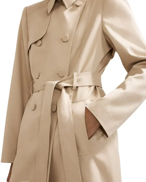 PHASE EIGHT Elm Cutwork Trench Coat