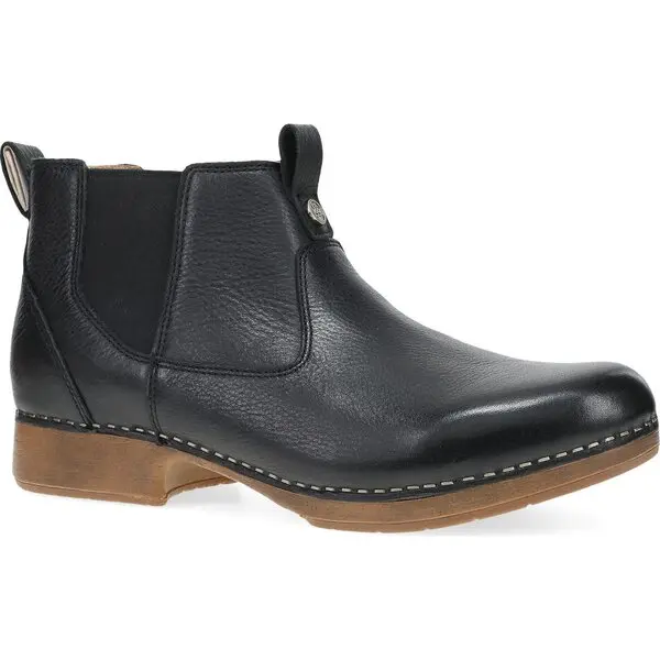 Dansko Michele Chelsea Boot - Black Waxy Milled
