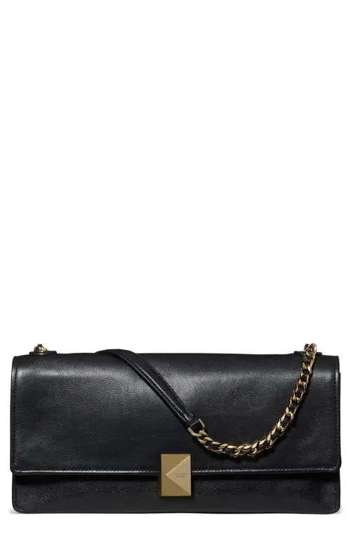 Kate Spade New York Fine Grain Leather Convertible Chain Shoulder Bag - Black