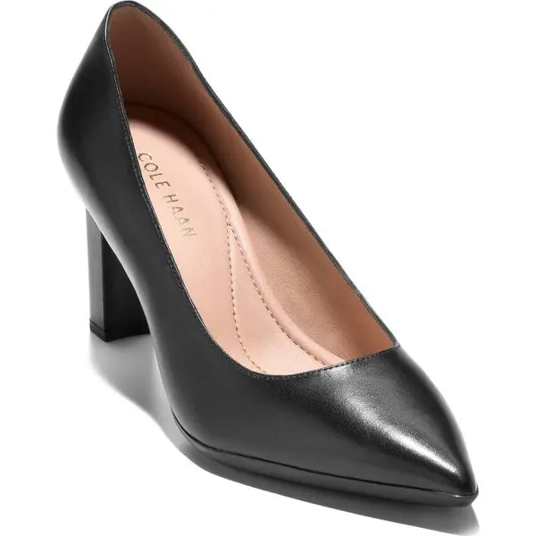 Cole Haan Pointed Toe Pump - Black Leather