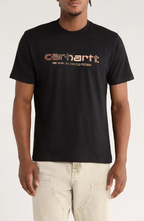 Carhartt Work In Progress Solar Chrome Organic Cotton Graphic T-shirt - Black