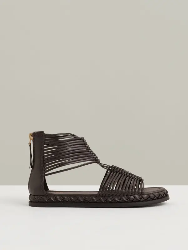 REISS Tiegan Leather Gladiator Sandals