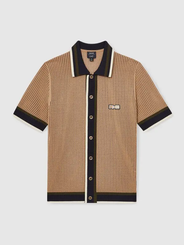 REISS Crusoe | Ché Crochet Tipped Shirt