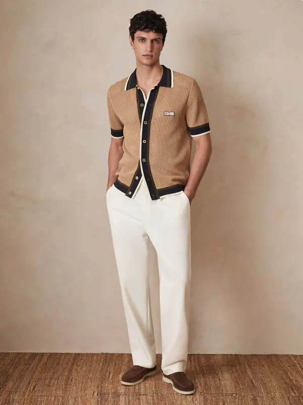 REISS Crusoe | Ché Crochet Tipped Shirt