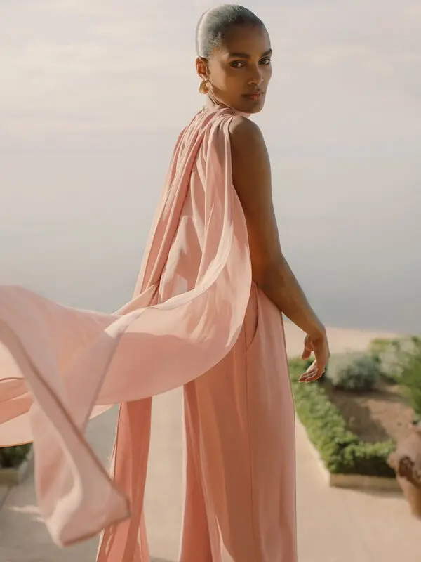 REISS Farley Wide-leg Jumpsuit - Pink