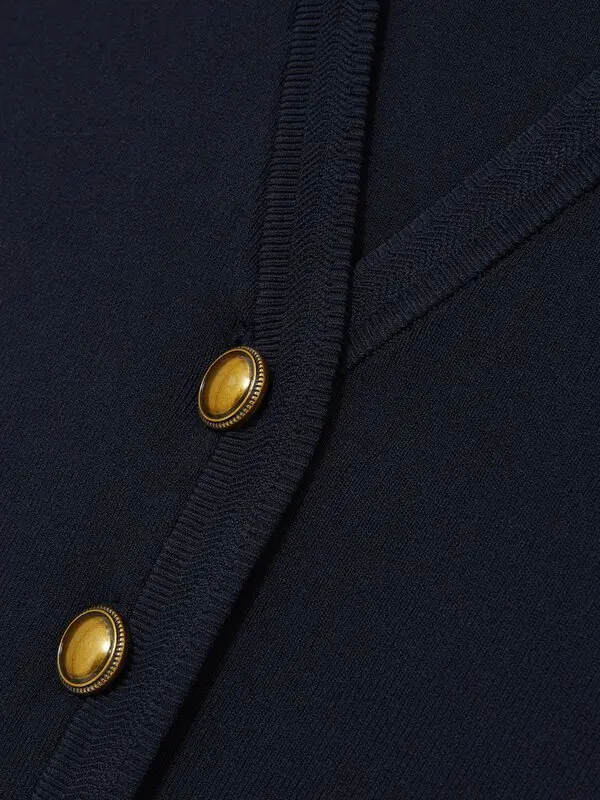 REISS Knitted Button-through Vest