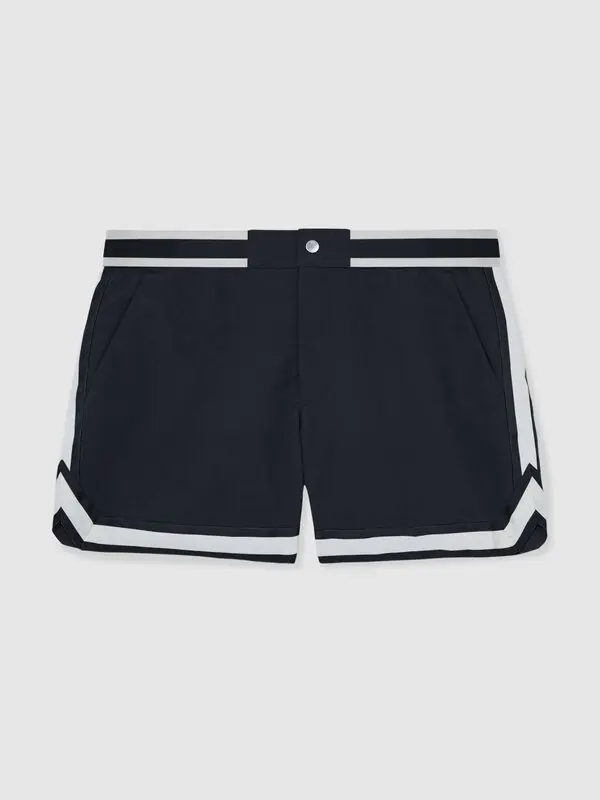 REISS Baller Stripe-trim Swim Shorts