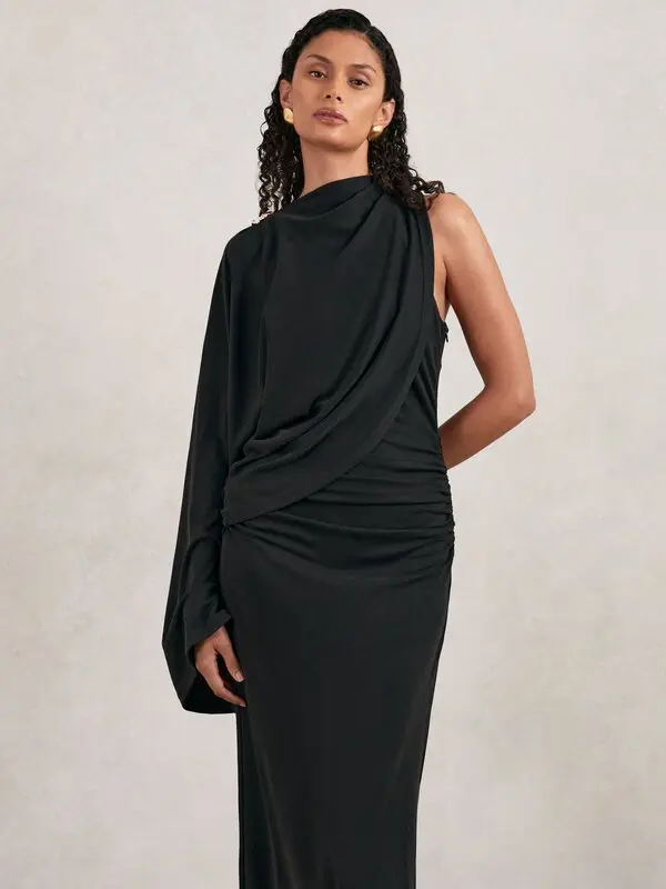 Acler Jersey Draped Midi Dress