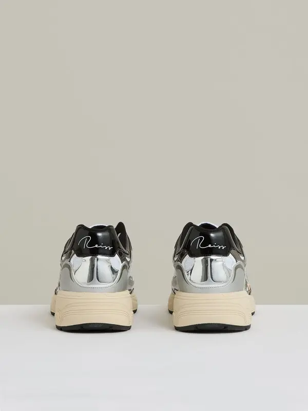 REISS Volt Overlay Running Trainers - Gunmetal/black