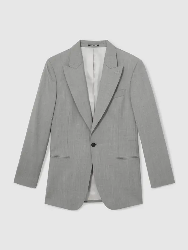 REISS Inspire Wool Single-breasted Suit Blazer Tailored-fit - Mid Grey