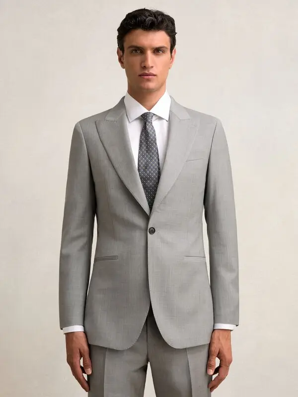 REISS Inspire Wool Single-breasted Suit Blazer Tailored-fit - Mid Grey