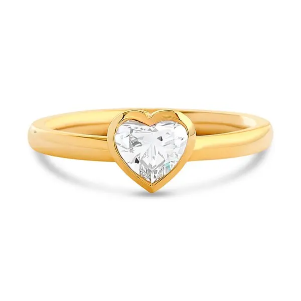 Elle Perahia Heart Shaped Lab Diamond Ring - 14 Kt Yellow Gold