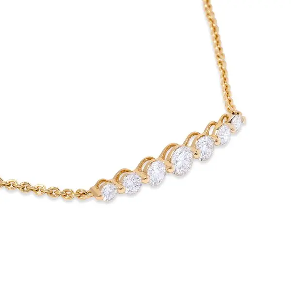 Elle Perahia Small Round Graduated Diamond Chain Bracelet - 14 Kt Yellow Gold