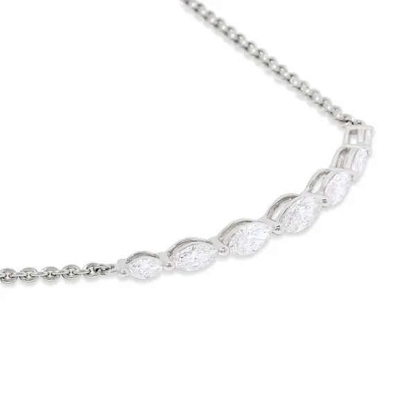 Elle Perahia Graduated Marquise Bracelet - 14 Kt White Gold